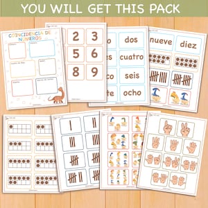 Spanish Preschool Worksheets Counting Activity for Toddlers Number ...