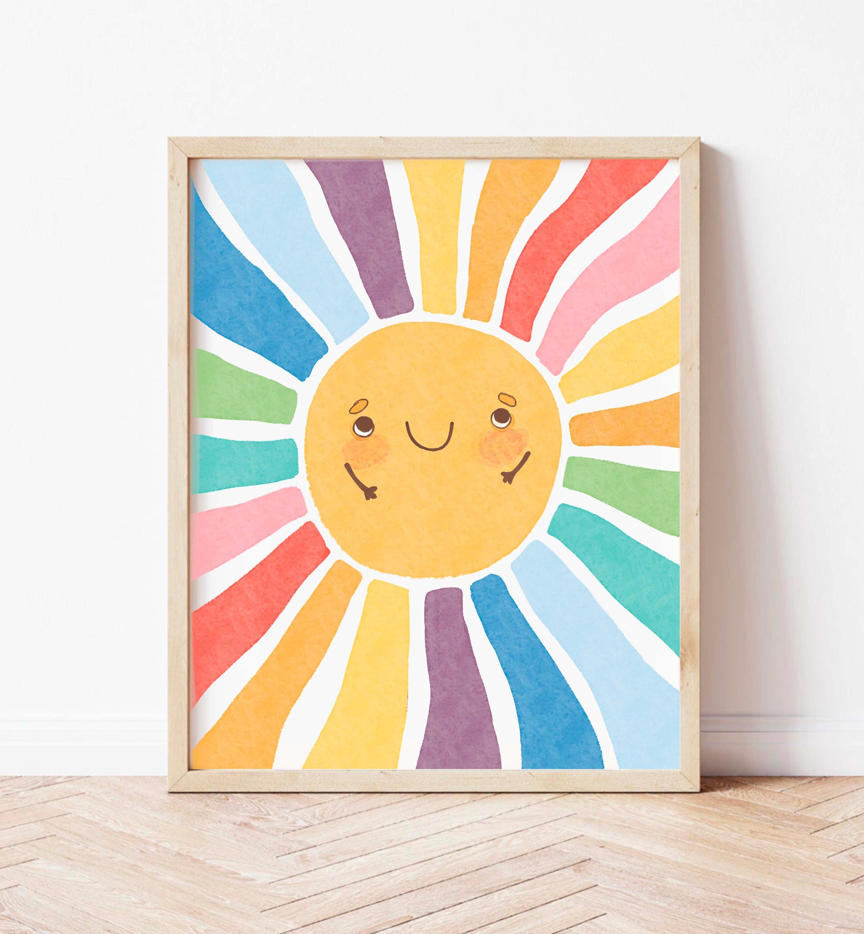 Set of 2 Playroom Posters Sun Poster & You Are My Sunshine Poster ...