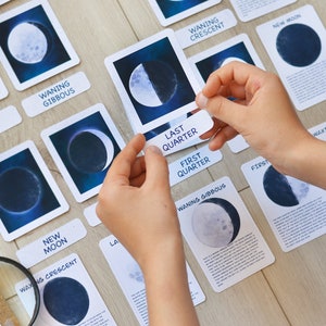 Moon Phases Full Pack, Homeschool Montessori Materials, Astronomy ...
