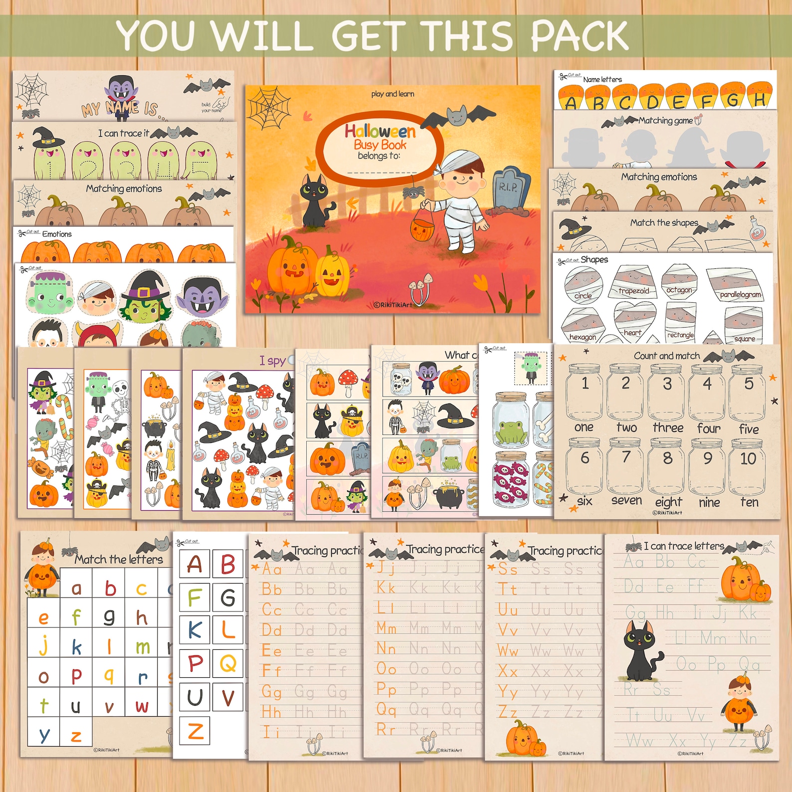 Halloween Busy Book Printable Toddler Learning Book Halloween - Etsy