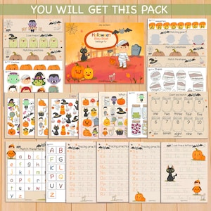 Halloween Busy Book Printable Toddler Learning Book Halloween ...