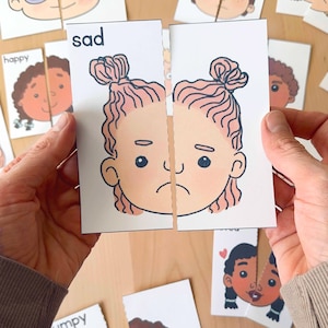 Find a Pair Emotions Puzzles - Printable Emotion Matching Cards ...