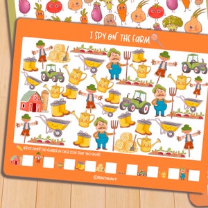 Farm I Spy Game Printable Quiet Time Activity for Kids Toddler ...