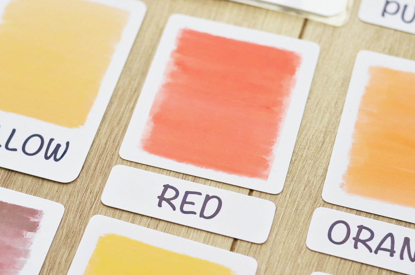 Color Flashcards, Homeschool Montessori Materials, Toddler Flash Cards ...