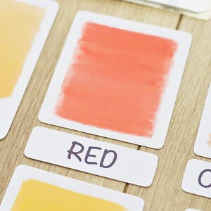 Color Flashcards, Homeschool Montessori Materials, Toddler Flash Cards ...