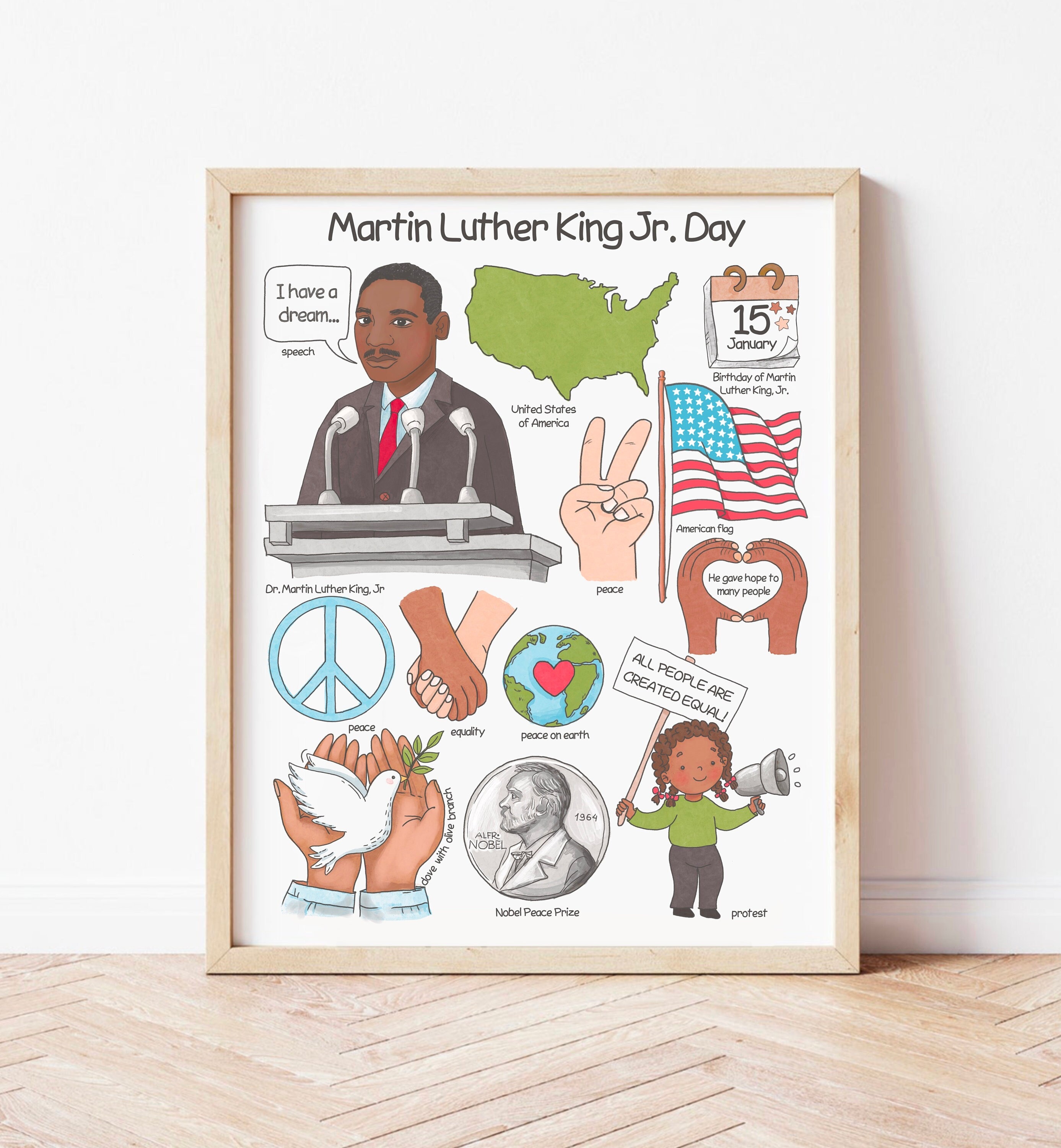 Martin Luther King Jr. Day Poser Homeschool Educational Posters sold by ...
