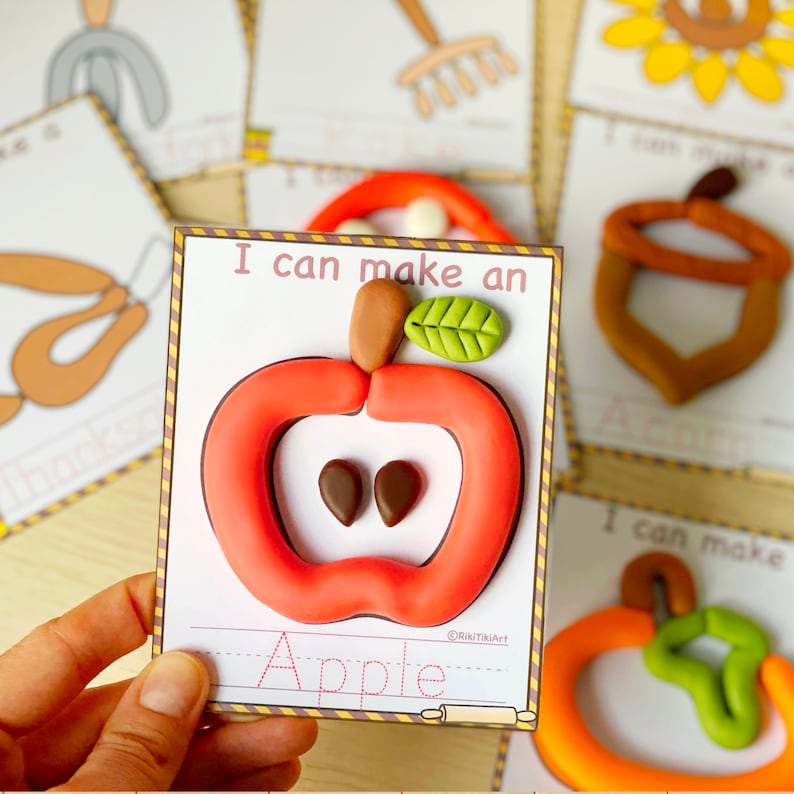 Fall Play Dough Mats Preschool Printables Play Doh Mats Homeschool ...