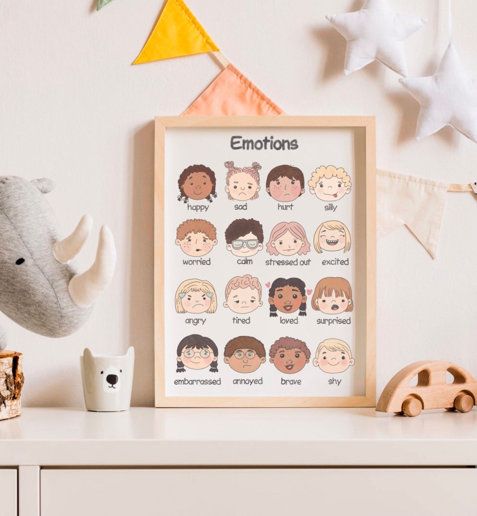 Toddlers Feelings Chart Educational Emotions Poster for Kids Pre-k ...