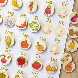 Fruits and Vegetables Alphabet Worksheets Beginning Sounds Learning ...