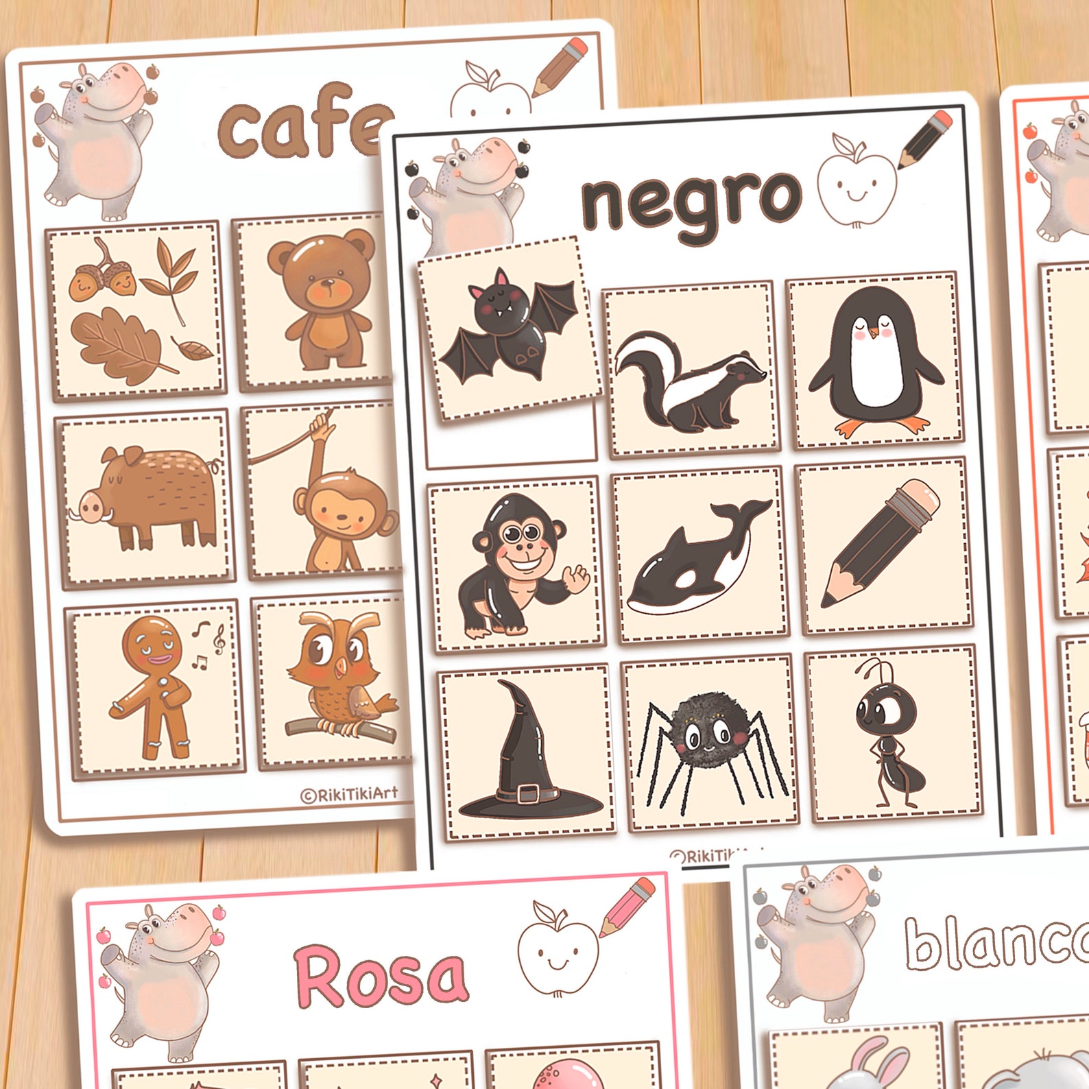 Spanish Color Sorting Activity Montessori Printable Matching Activities ...
