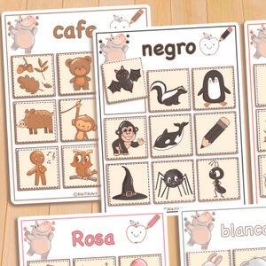 Spanish Color Sorting Activity Montessori Printable Matching Activities ...