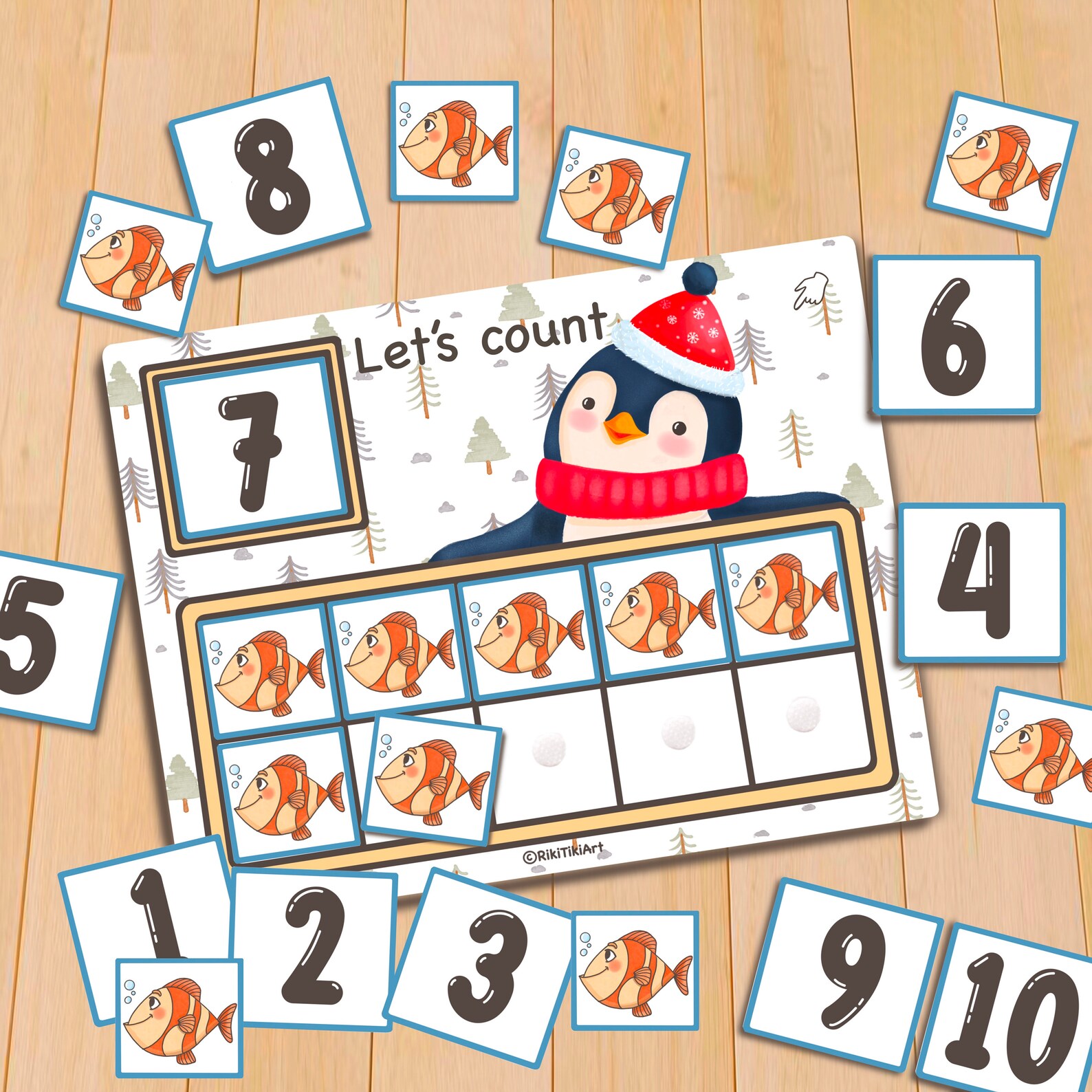 Counting Practice 1 to 10 Printable Toddler Activities Math | Etsy