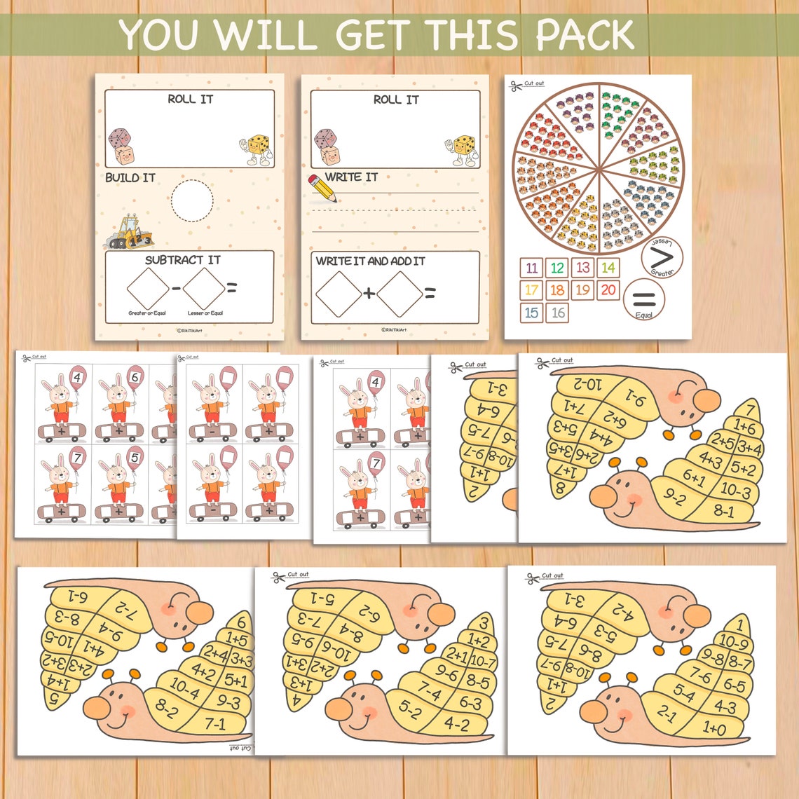 Math Printable Worksheets Preschool Curriculum Homeschool - Etsy
