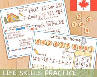 Phone Number and Address Activity About Me Printable Preschool Activity ...