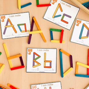 Alphabet Popsicle Sticks Activity: Fine Motor Skills Game (digital ...