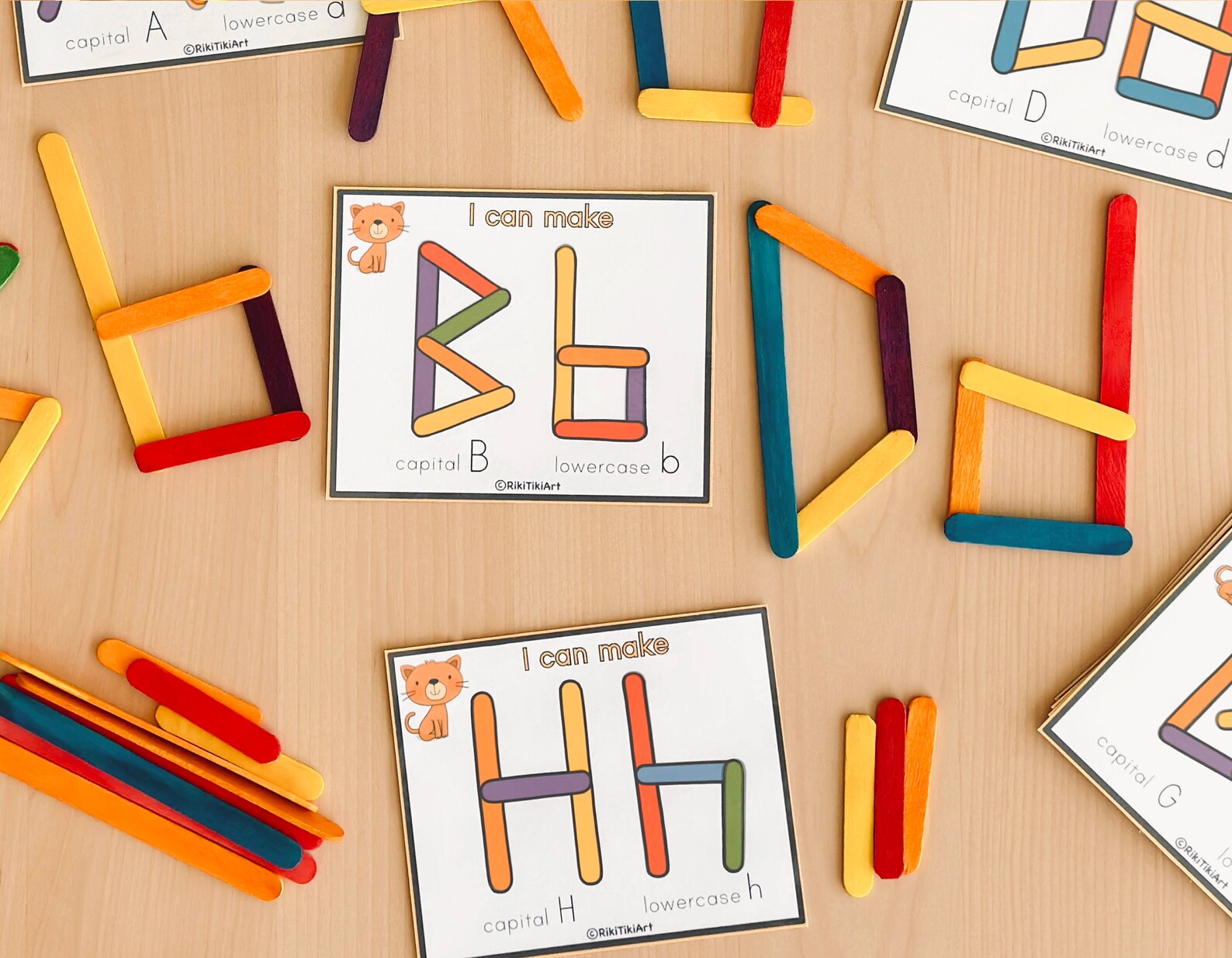 Alphabet Popsicle Sticks Activity: Fine Motor Skills Game (digital ...