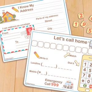 I Know My Address and Phone Number Practice British Version Homeschool ...