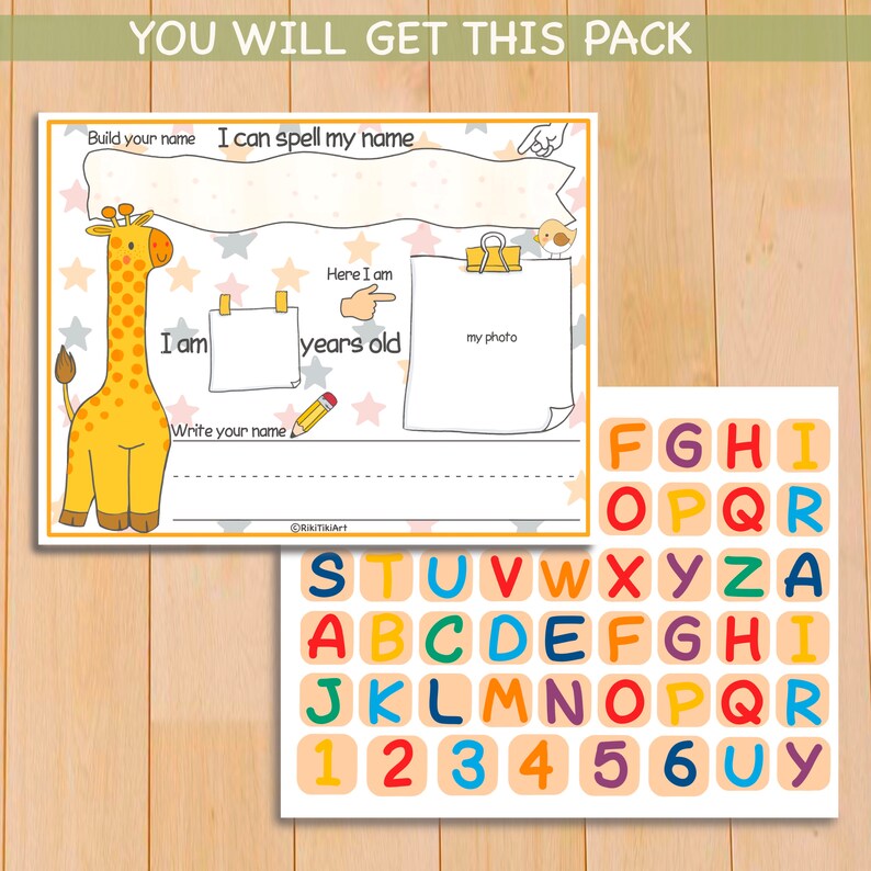 Printable Name Activity for Kids About Me Kindergarten Pre-k - Etsy