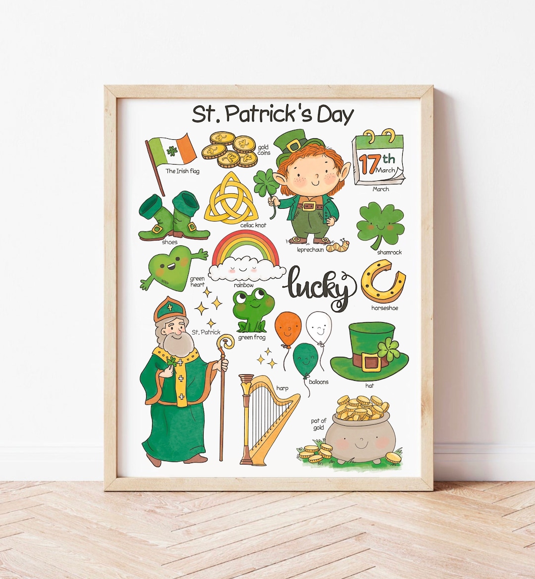St Patricks Day Poster Homeschool Downloadable Prints Educational ...