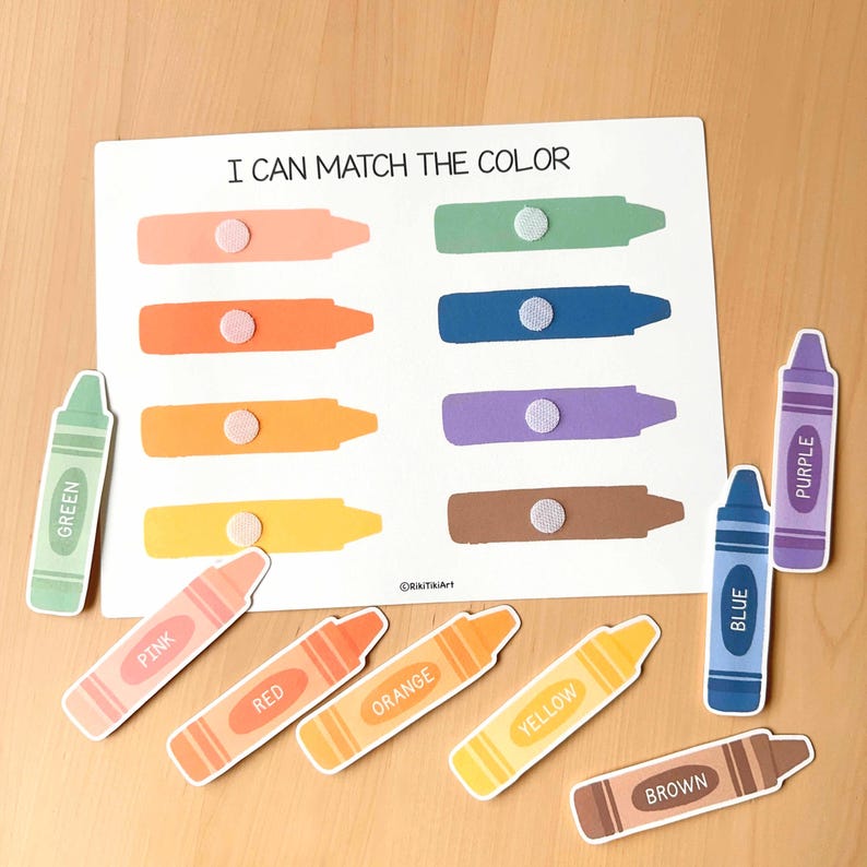 Color Sorting Montessori Printable Activity Preschool Matching ...