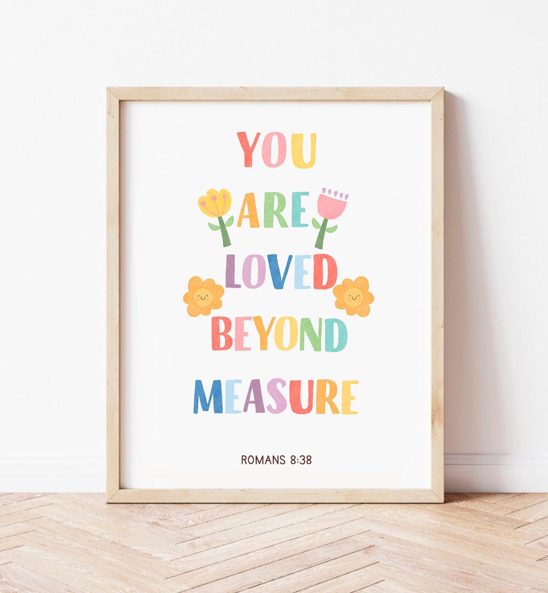 You Are Loved Beyond Measure Poster: Christian Nursery Decor (digital ...