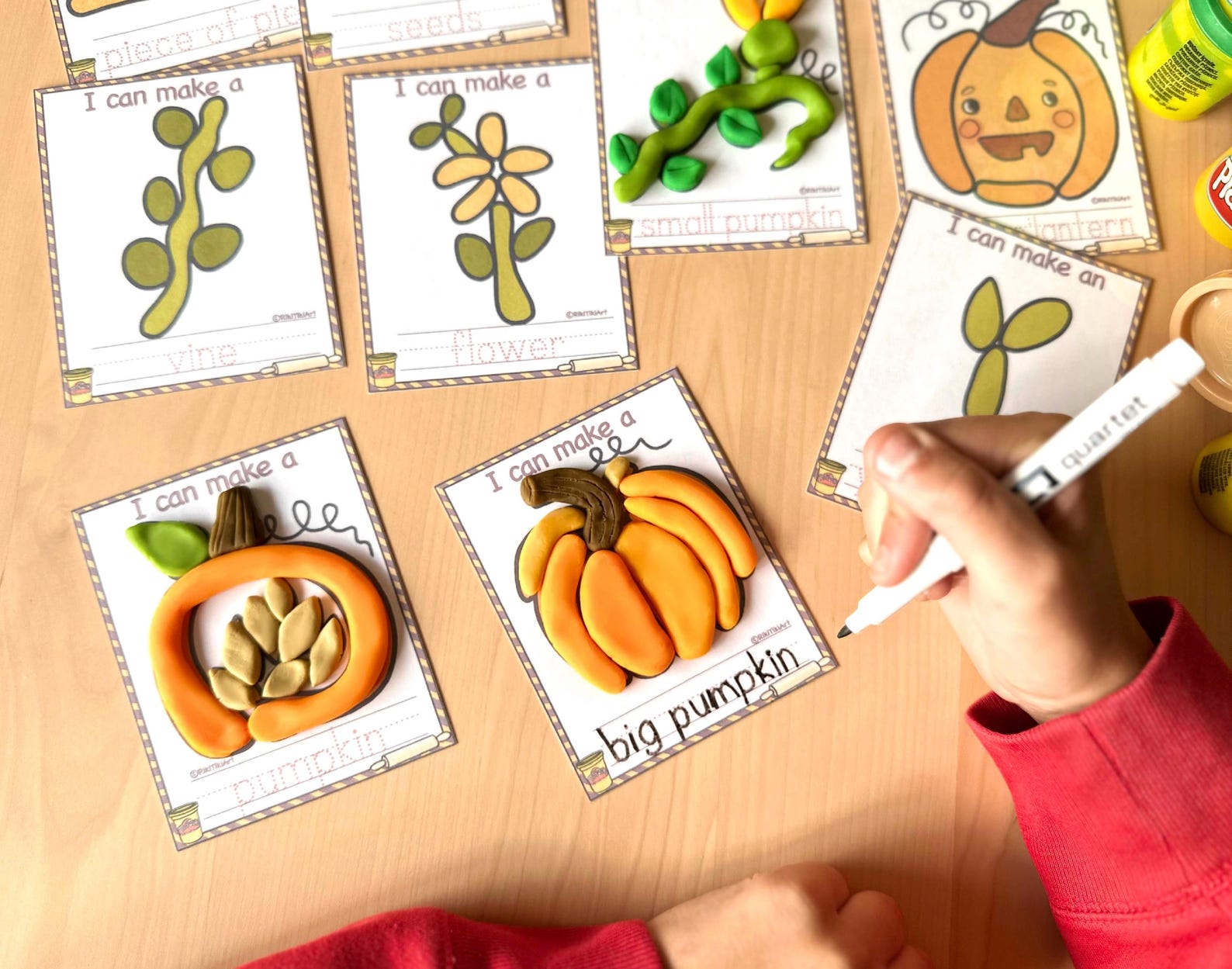 Pumpkin Play Dough Mats: Fall Fine Motor Activity (digital Download) - Etsy