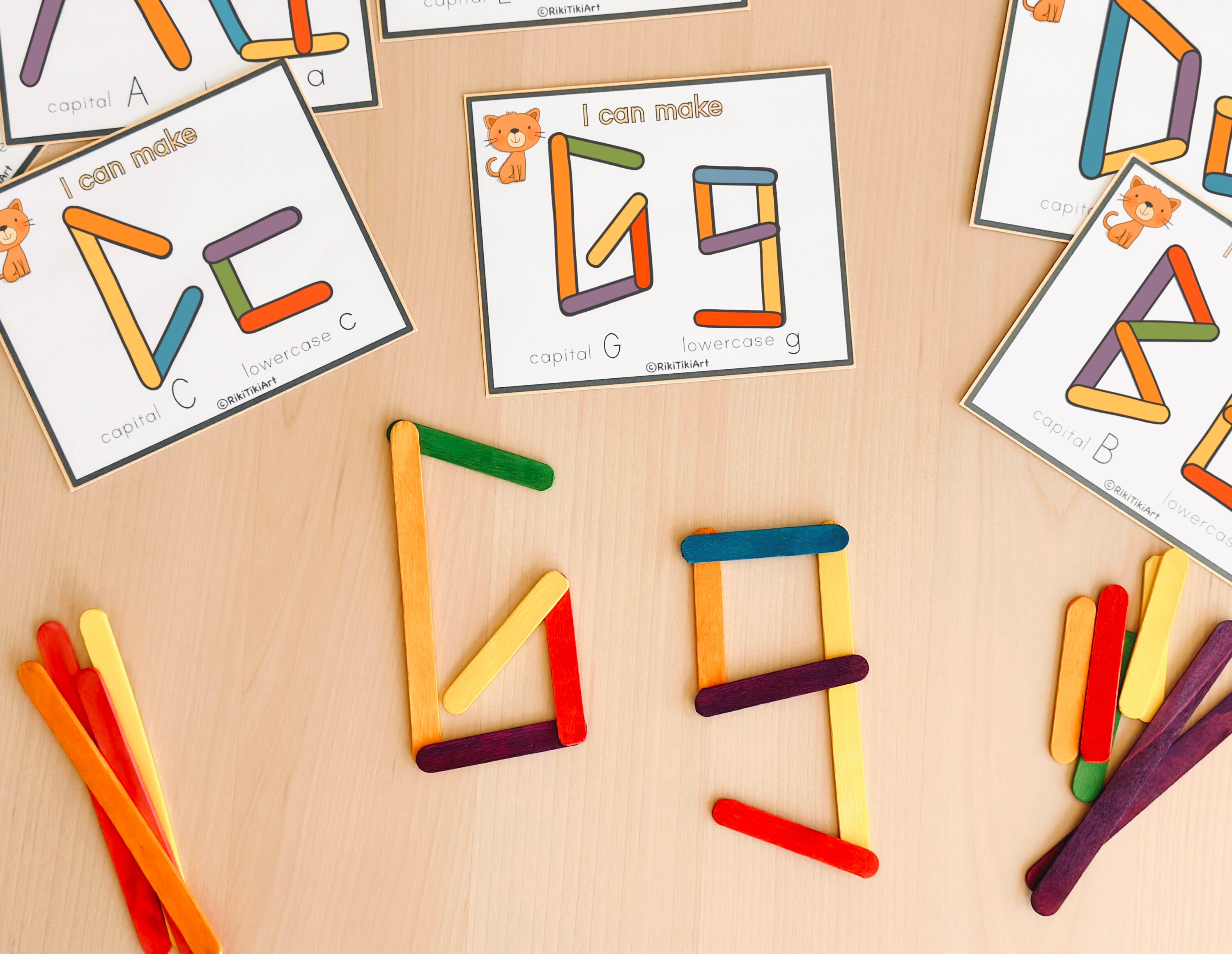 Alphabet Popsicle Sticks Activity: Fine Motor Skills Game (digital ...