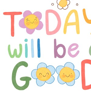 Today Will Be A Good Day Calming Corner Poster Mental Health Kids Room ...