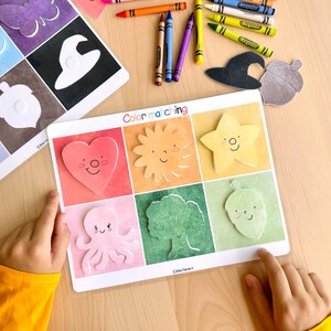 Matching Colors Activity Based on Shapes Montessori Color Sorting ...