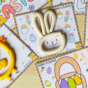 Easter Play Dough Mats Toddler Activities Visual Play Doh Cards ...