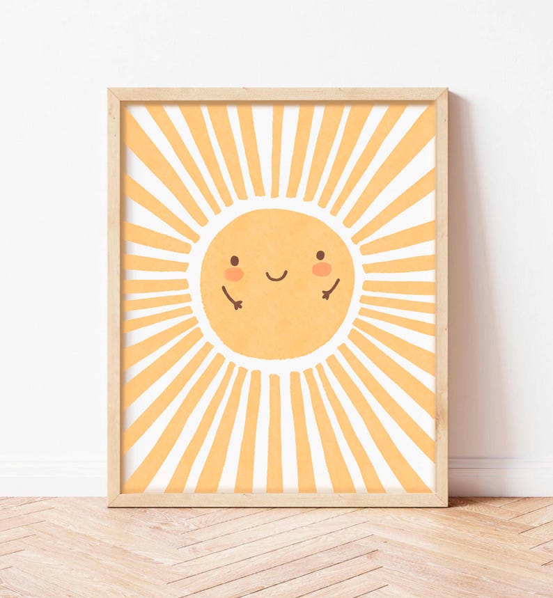 Playroom Sun Poster: Kids Bedroom Wall Art (digital Download) - Etsy