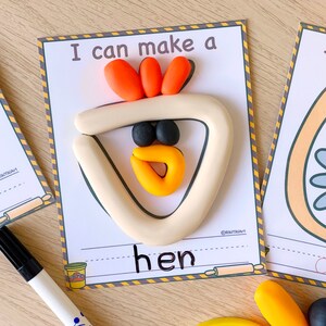 Farm Animals Play Doh Mats Visual Cards, Printable Play Dough Toddler ...