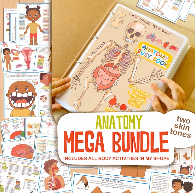 Anatomy Activity Book: Human Body Worksheets for Kids (digital Download ...