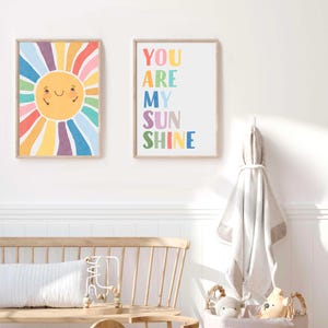You Are My Sunshine Playroom Wall Decor Kids Affirmation Wall Art ...