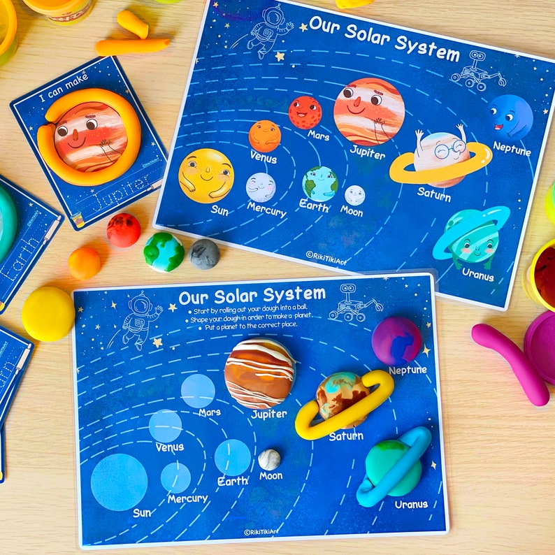 Solar System Outer Space Play Doh Mats Fine Motor Skills - Etsy