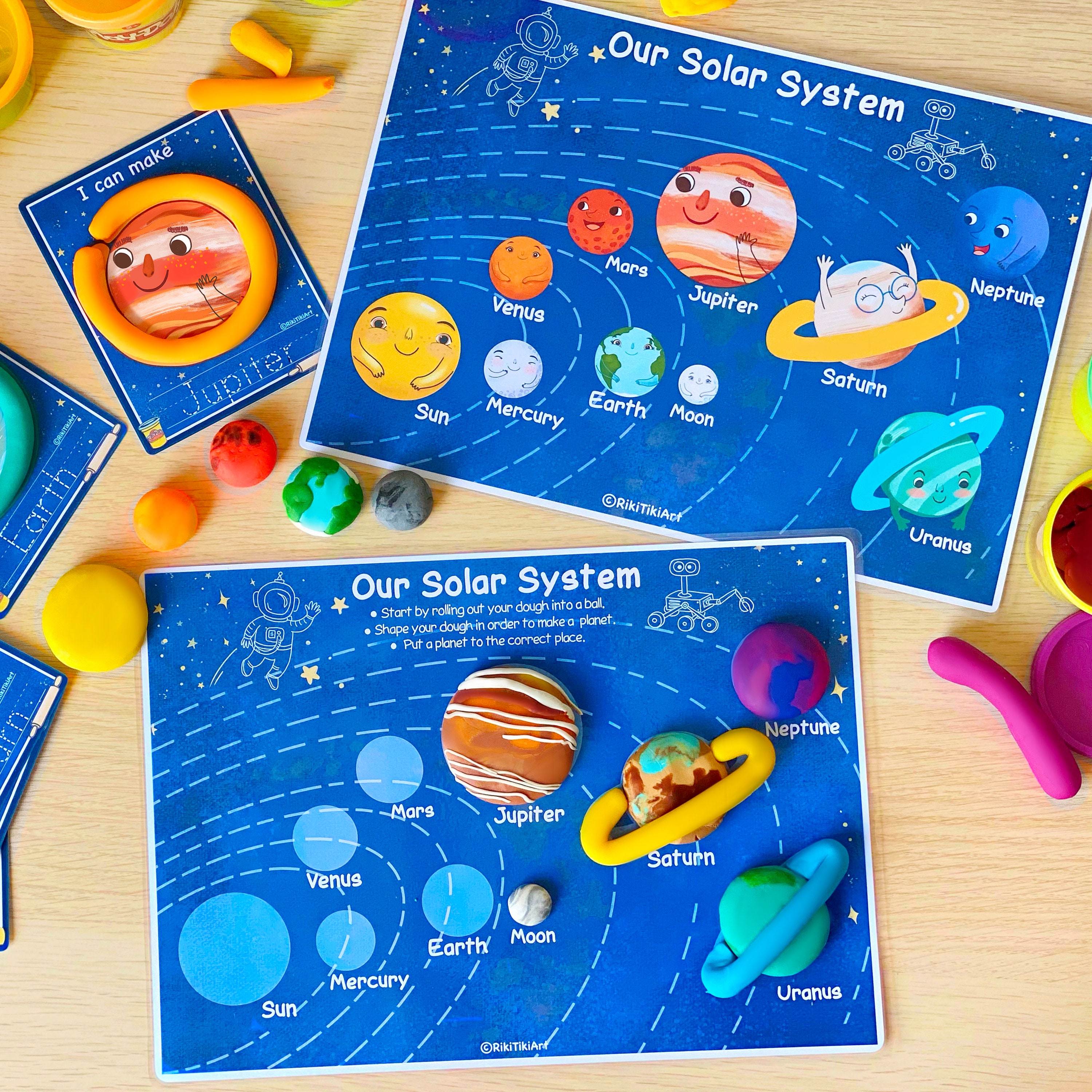 Solar System Outer Space Play Doh Mats Fine Motor Skills - Etsy Australia