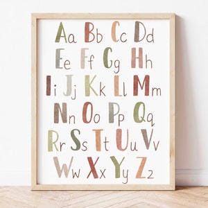 Set of 8 Educational Posters Neutral Kids Decor Printable Montessori ...
