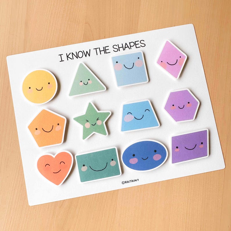Shapes Matching Activity: Montessori Toddler Printable (PDF Download ...