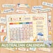 Australian Calendar Printable Perpetual Calendar for Kids Classroom ...