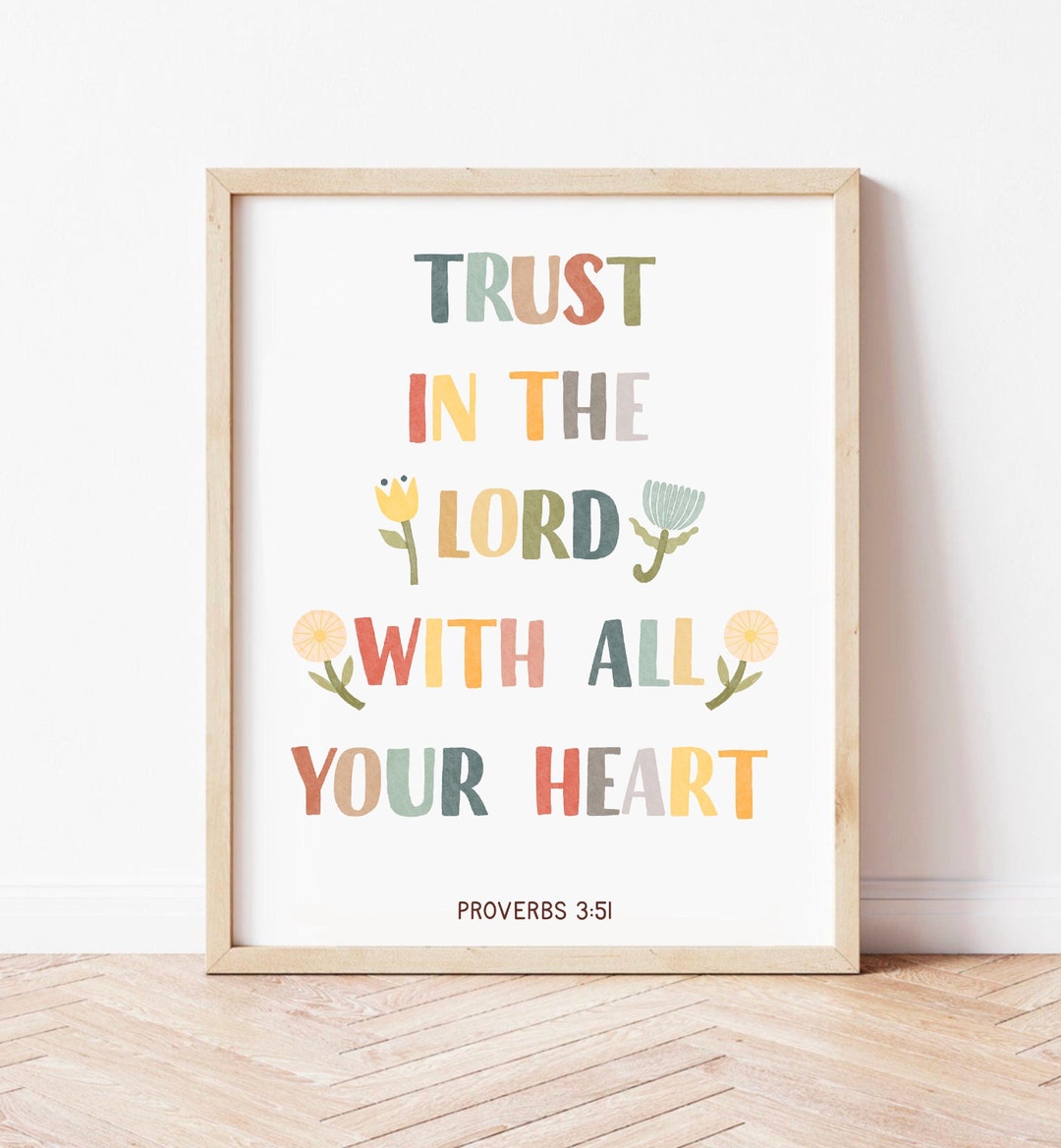 Playroom Bible Verse Wall Art Christian Educational Posters Boho ...