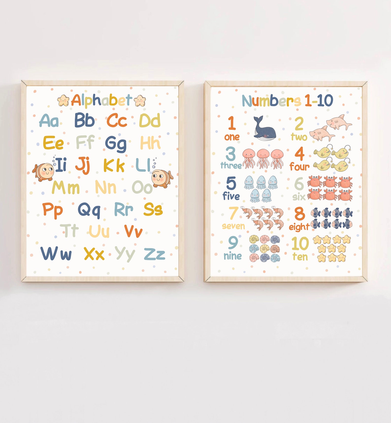 Alphabet Poster Nursery Wall Art Kids Room Decor ABC Poster | Etsy