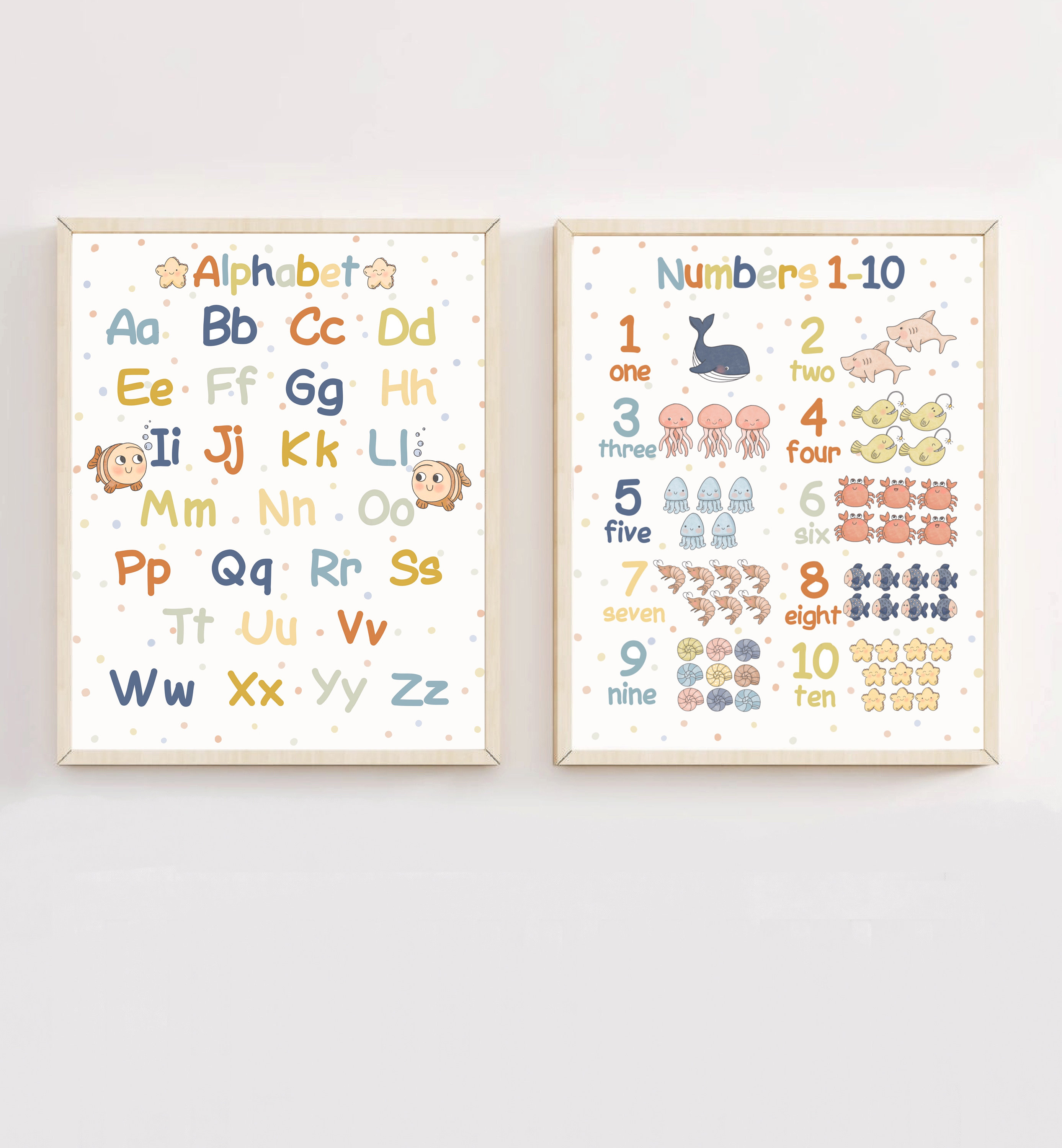 Alphabet Poster Nursery Wall Art Kids Room Decor ABC Poster | Etsy