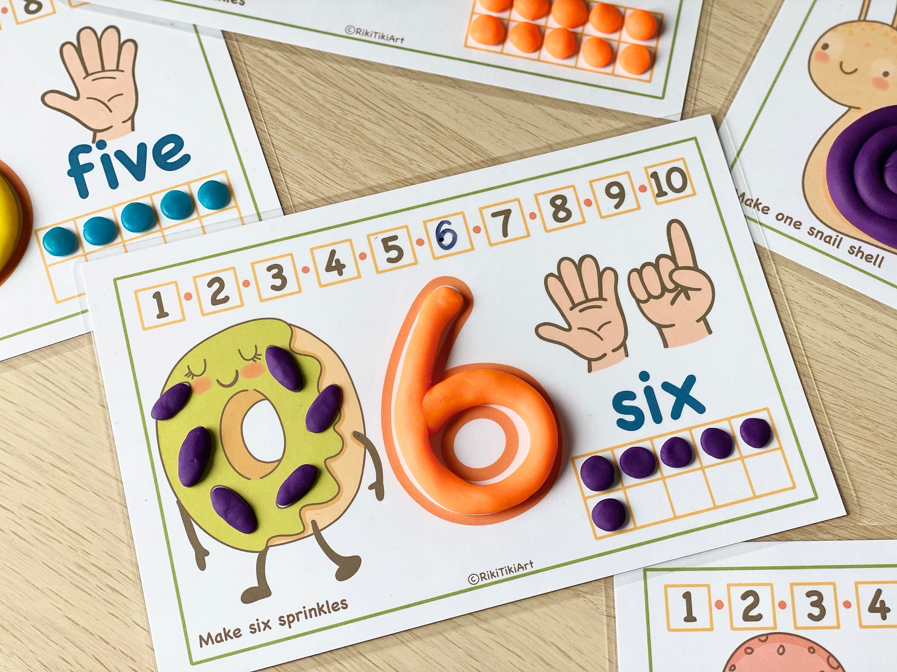 Preschool Printables Numbers 1-10 Play Doh Mats Toddler - Etsy Australia