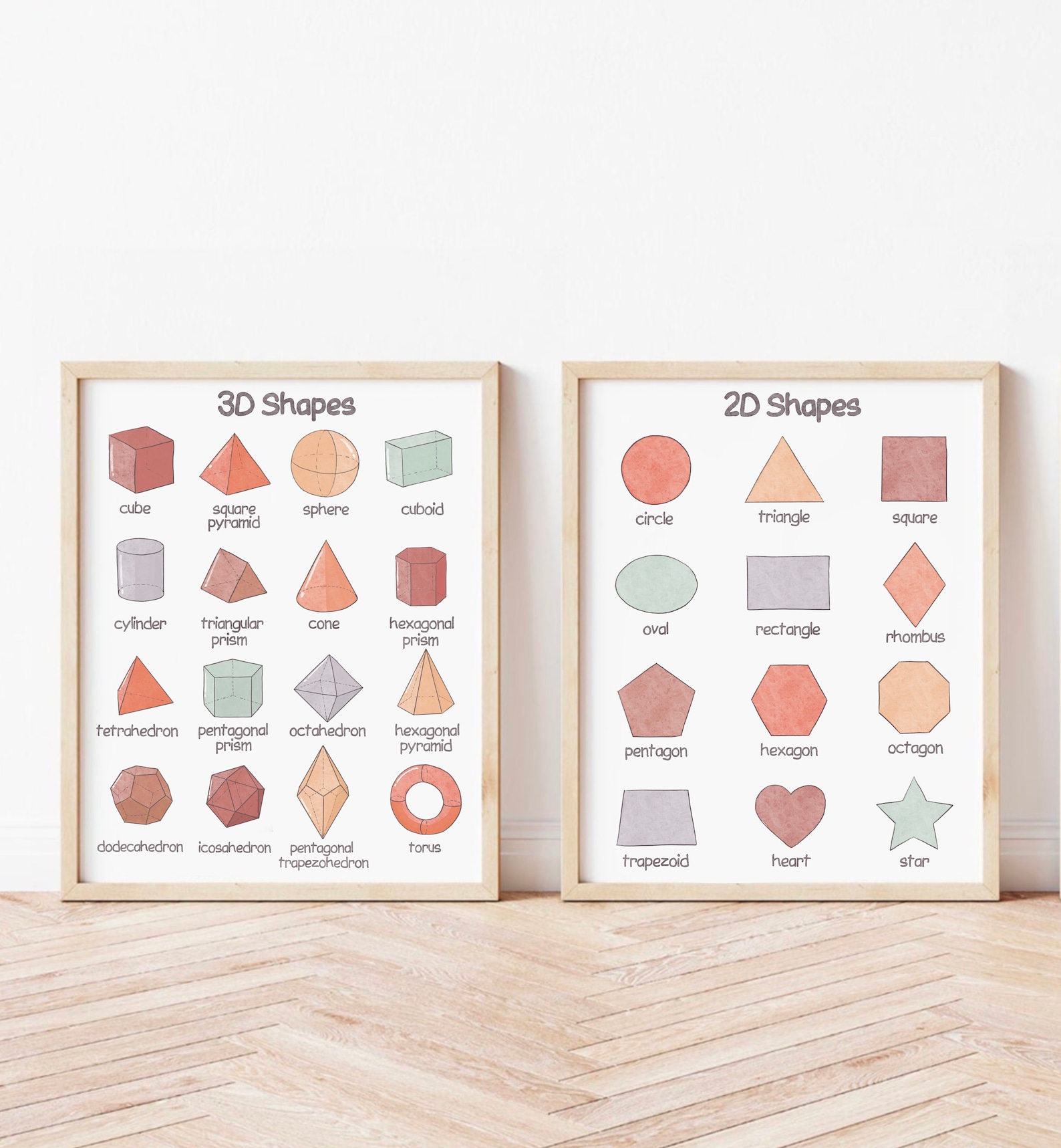 2D & 3D Shapes Posters Printable Educational Posters - Etsy