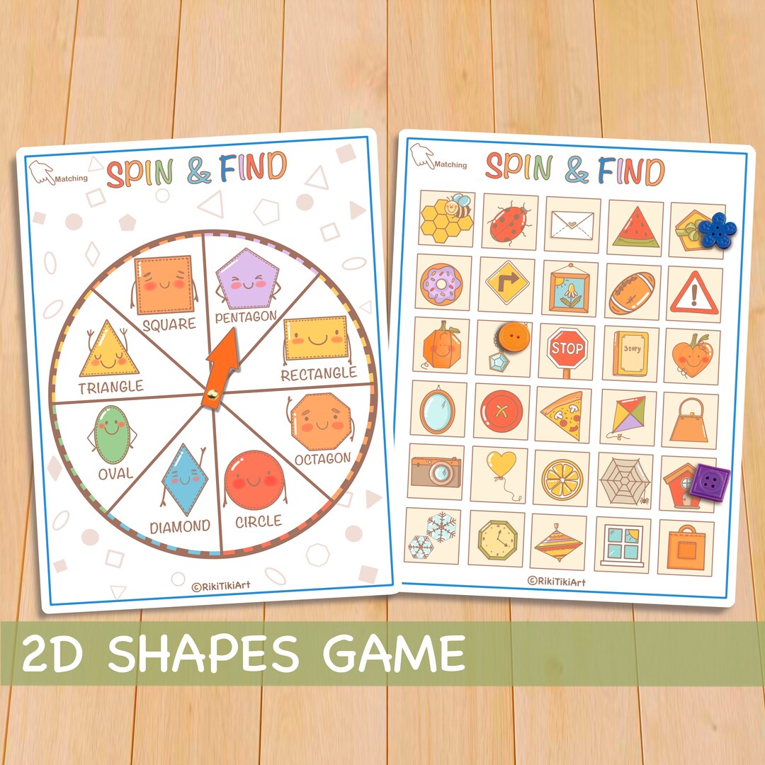 Shapes Educational Game Printable Toddler Activities, Montessori ...