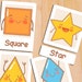 Geometric Shapes Flash Cards Printable Montessori Materials Preschool ...