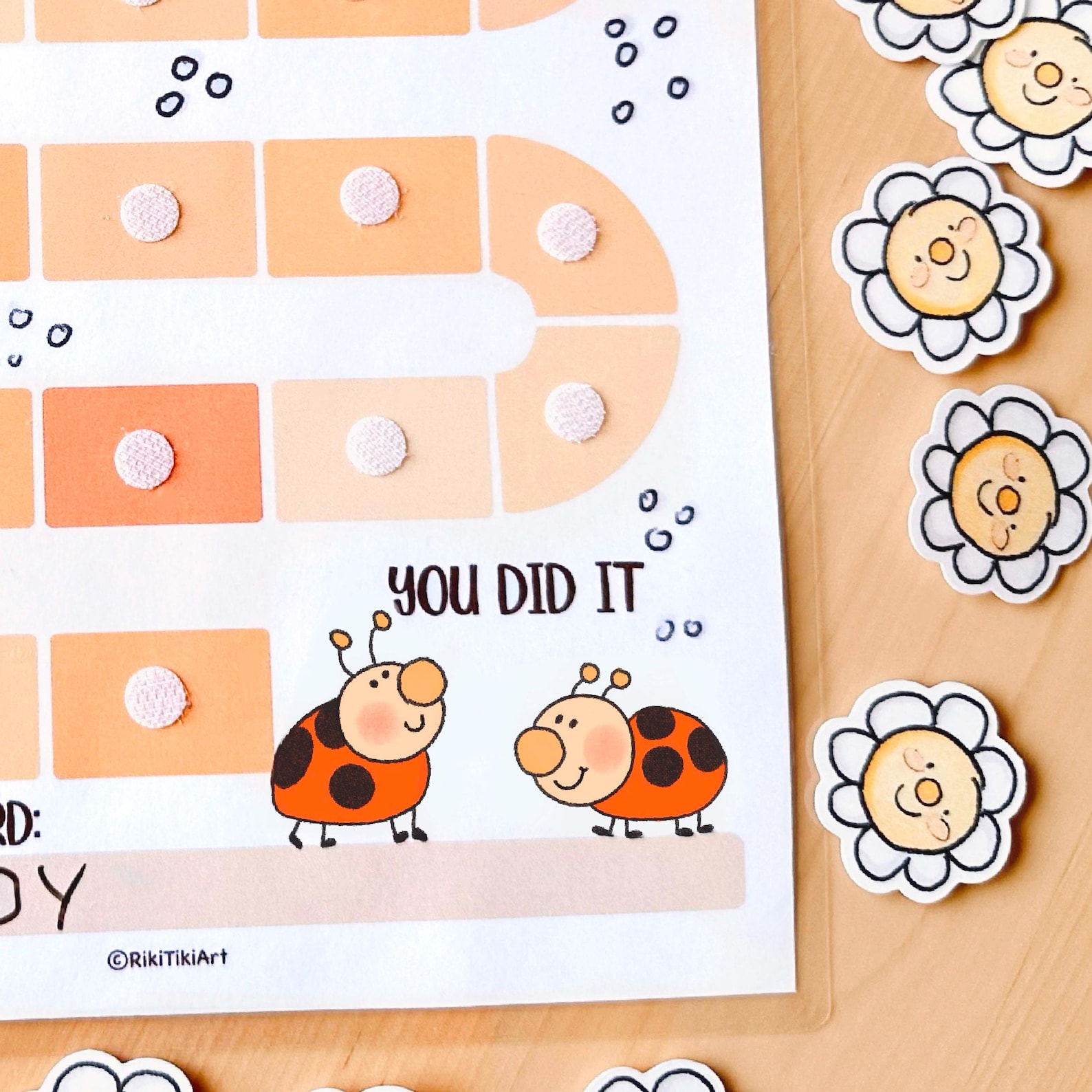 Behavior Reward Chart for Kids, Ladybug Toddler Sticker Chart ...