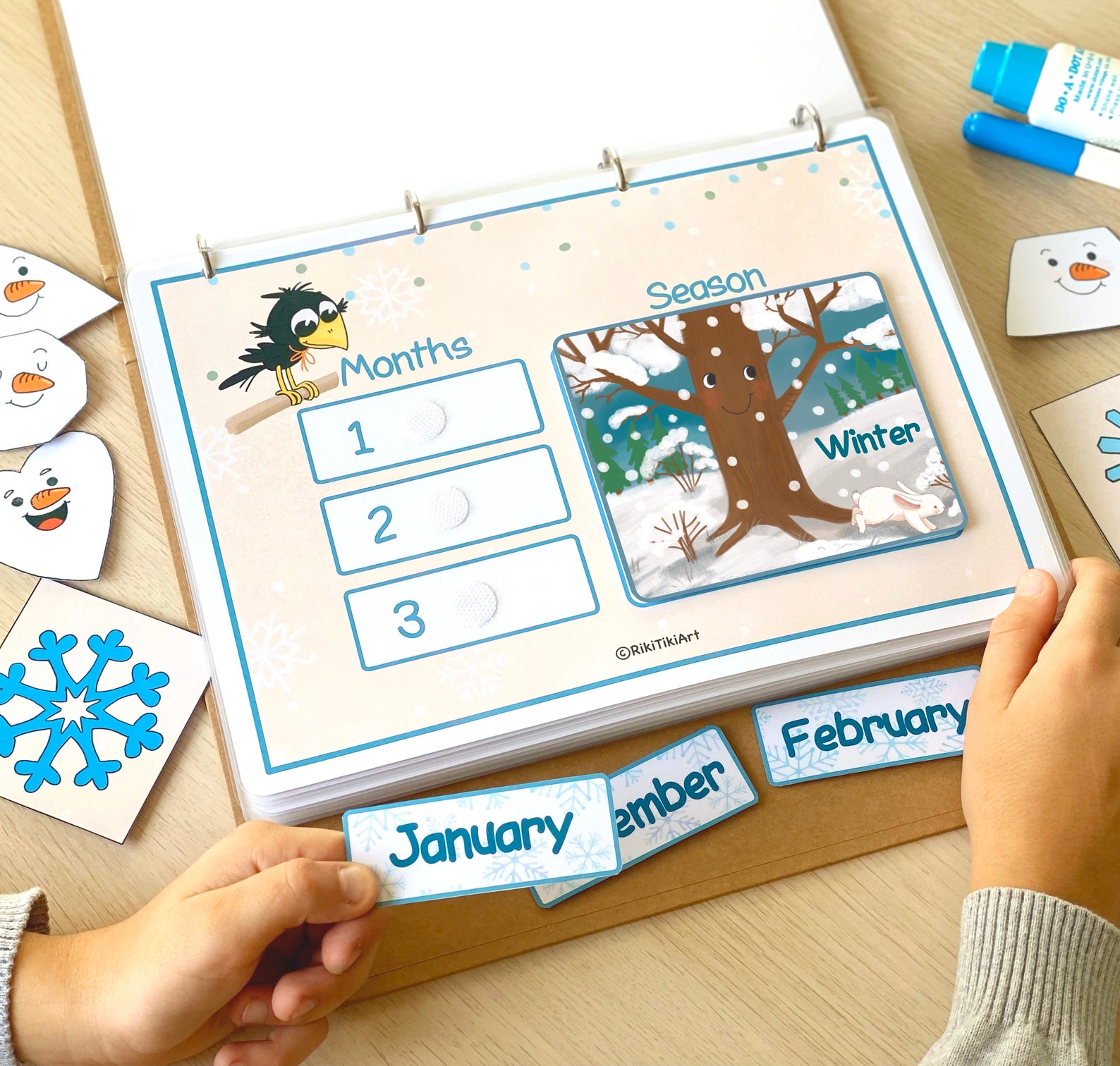 Winter Busy Book Printable Preschool Curriculum Learning Binder ...