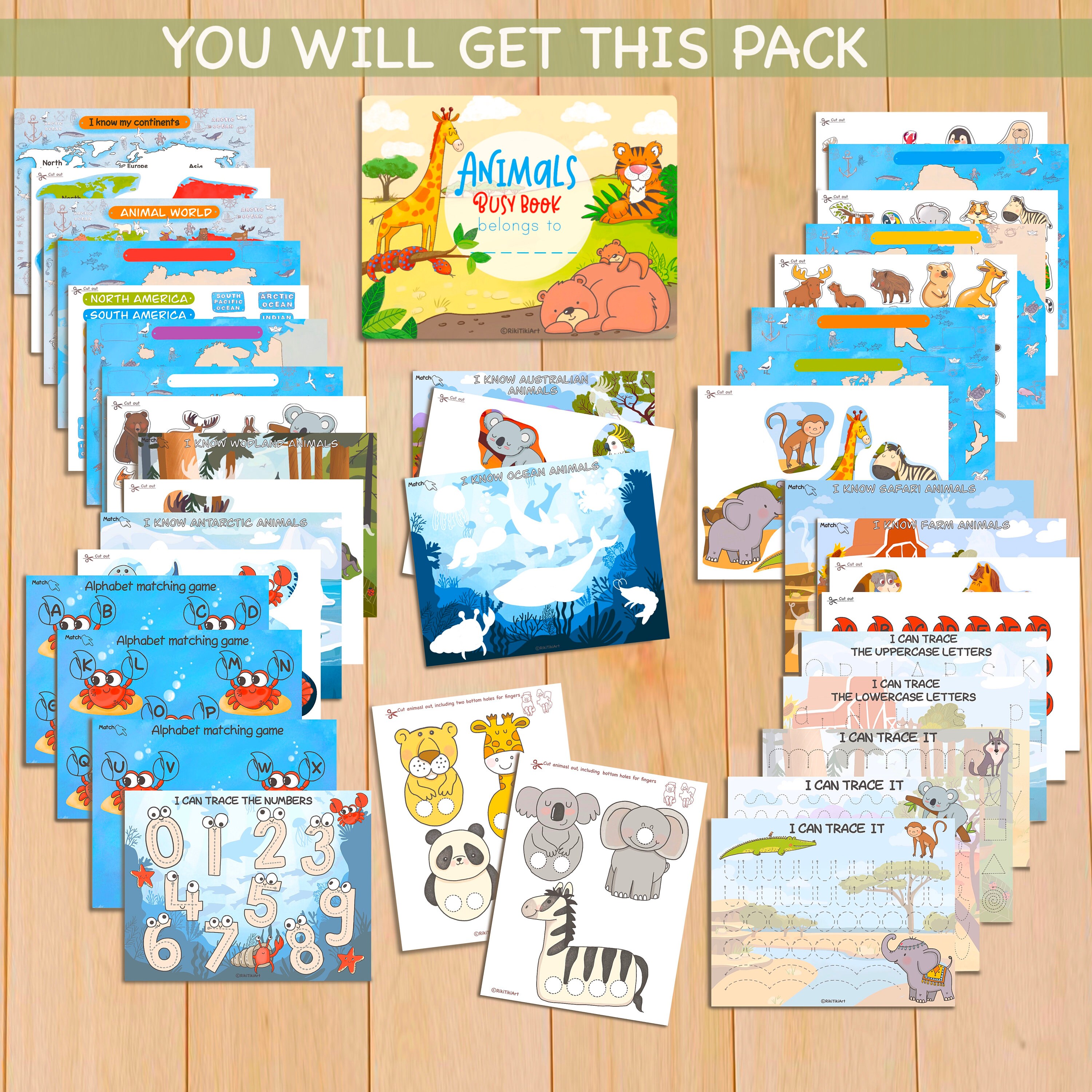 World Animals Busy Book Printable Preschool Curriculum - Etsy Canada