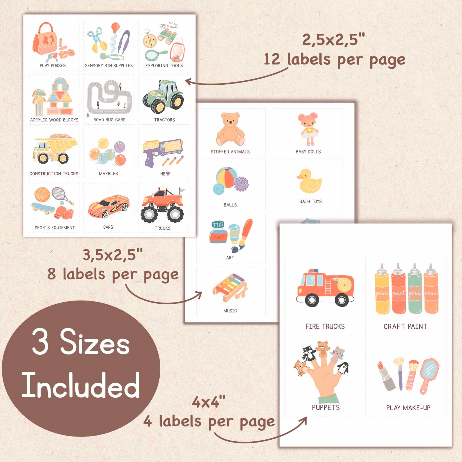 Editable Toy Bin Labels - Playroom Storage Box Organization, Daycare ...